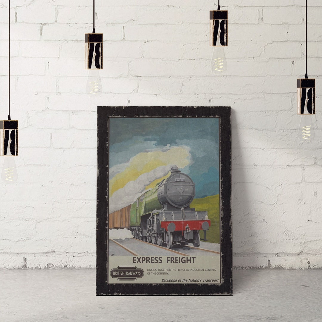 British Railways Express Freight Poster Railway Poster Green Arrow ...