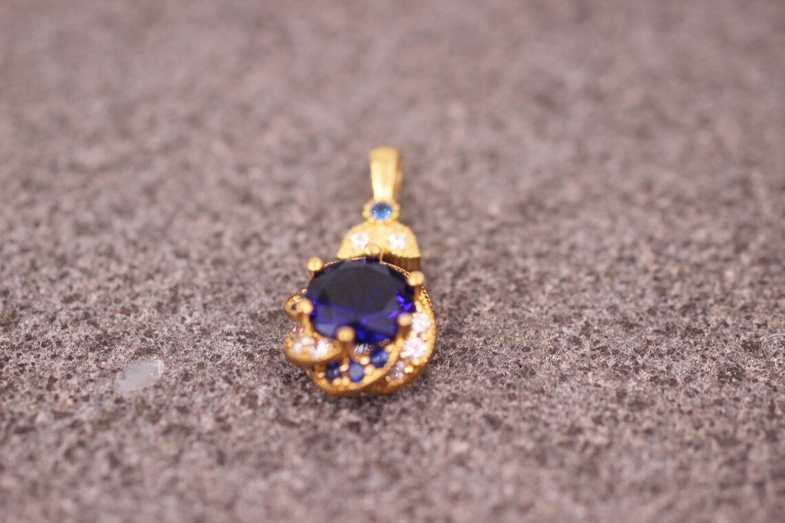 Sapphire Handmade Set,womens Sapphire Set, Sapphire Flower Set, Mothers ...