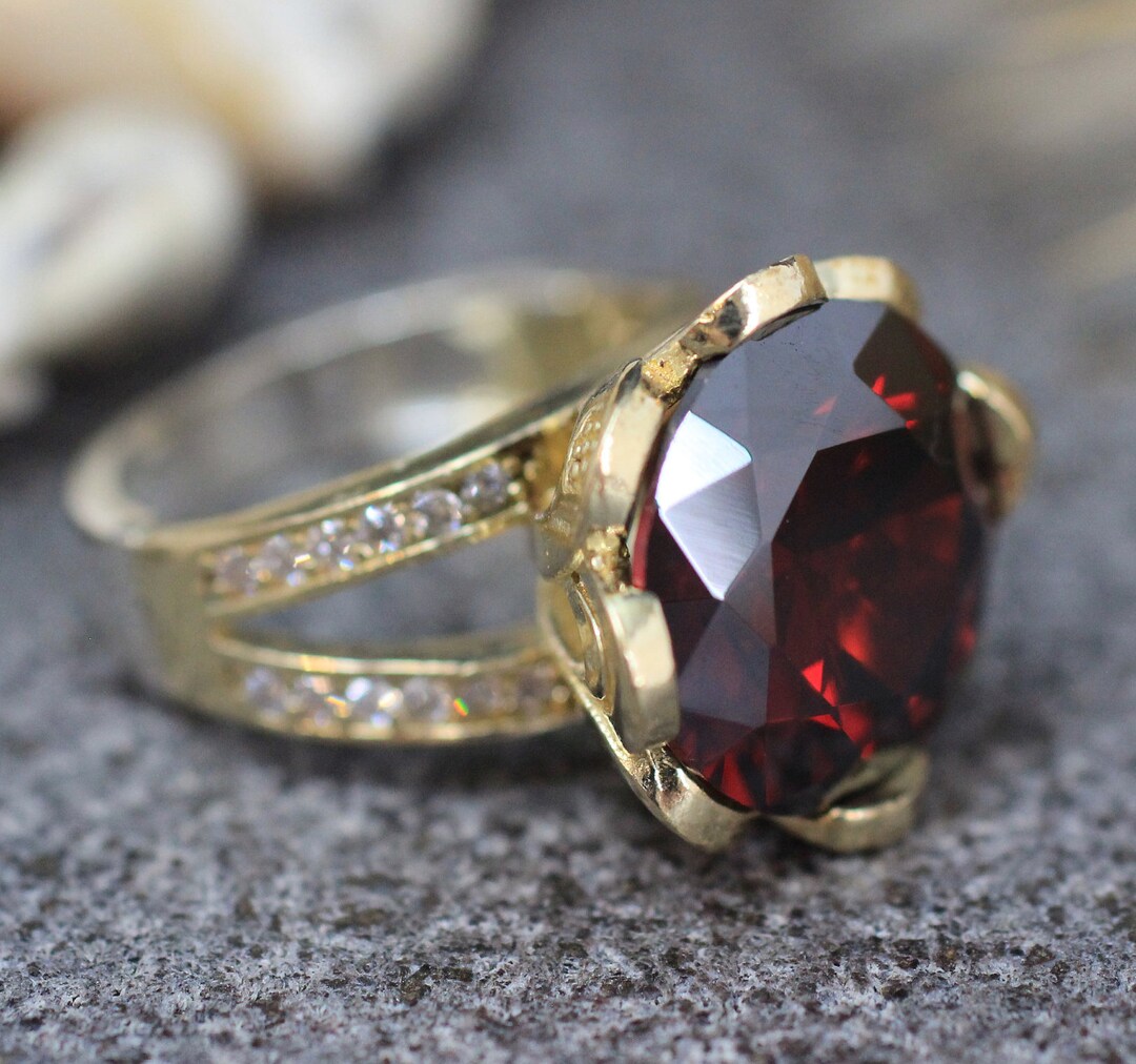Ruby Ring, Sterling Silver 925 Ruby Handmade Ring, Ottoman Style Ring ...
