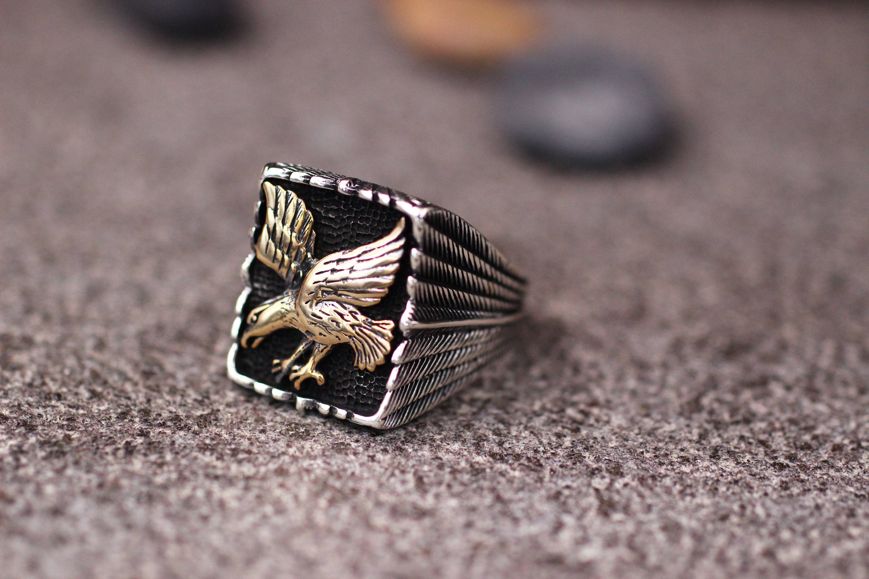 Sterling Silver 925 Eagle Mens Ring Handmade Eagle Mens Ring - Etsy