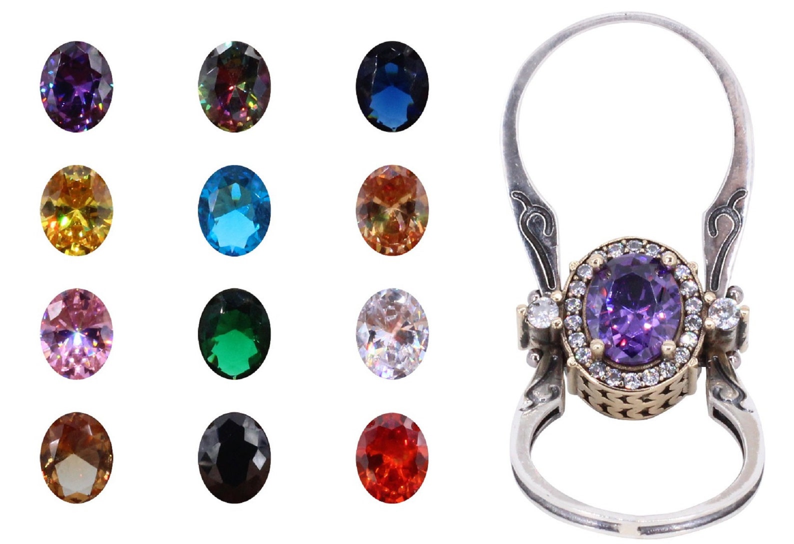 Extraordinary Ring Reversible Ring Two in a One Ring 925 - Etsy