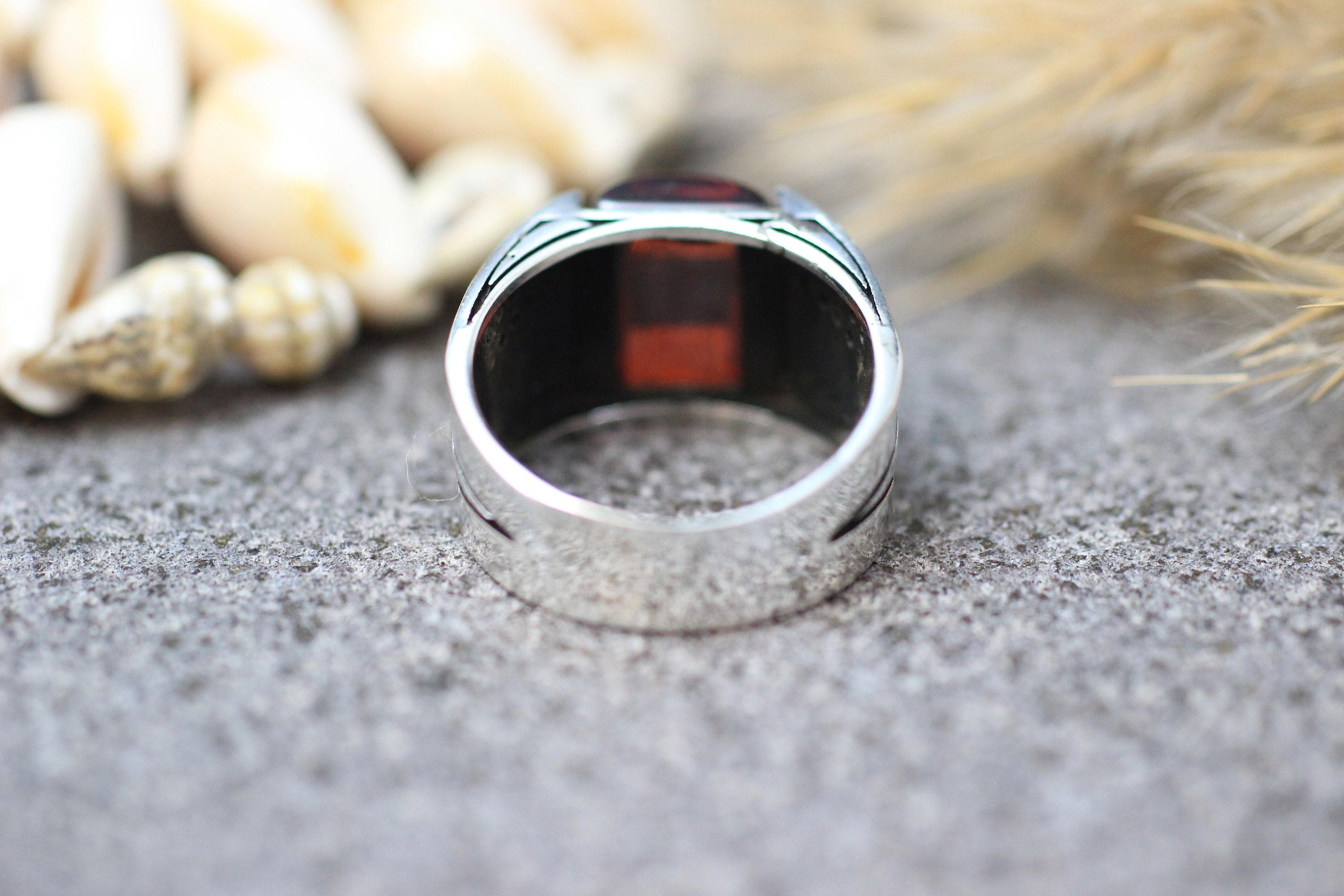 Etsy Mens Silver Ruby Ring at Gladys Zachery blog