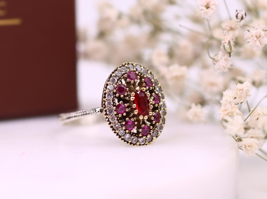 Ruby Ring, Womens Handmade Ring, Silver Ring, Womens Jewelry, Birthday ...