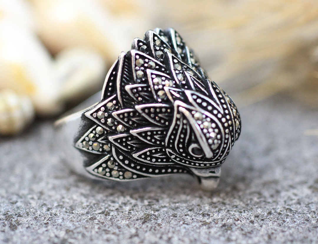 Sterling Silver 925 Handmade Men's Ring, Eagle Ring, Silver 925 Men ...