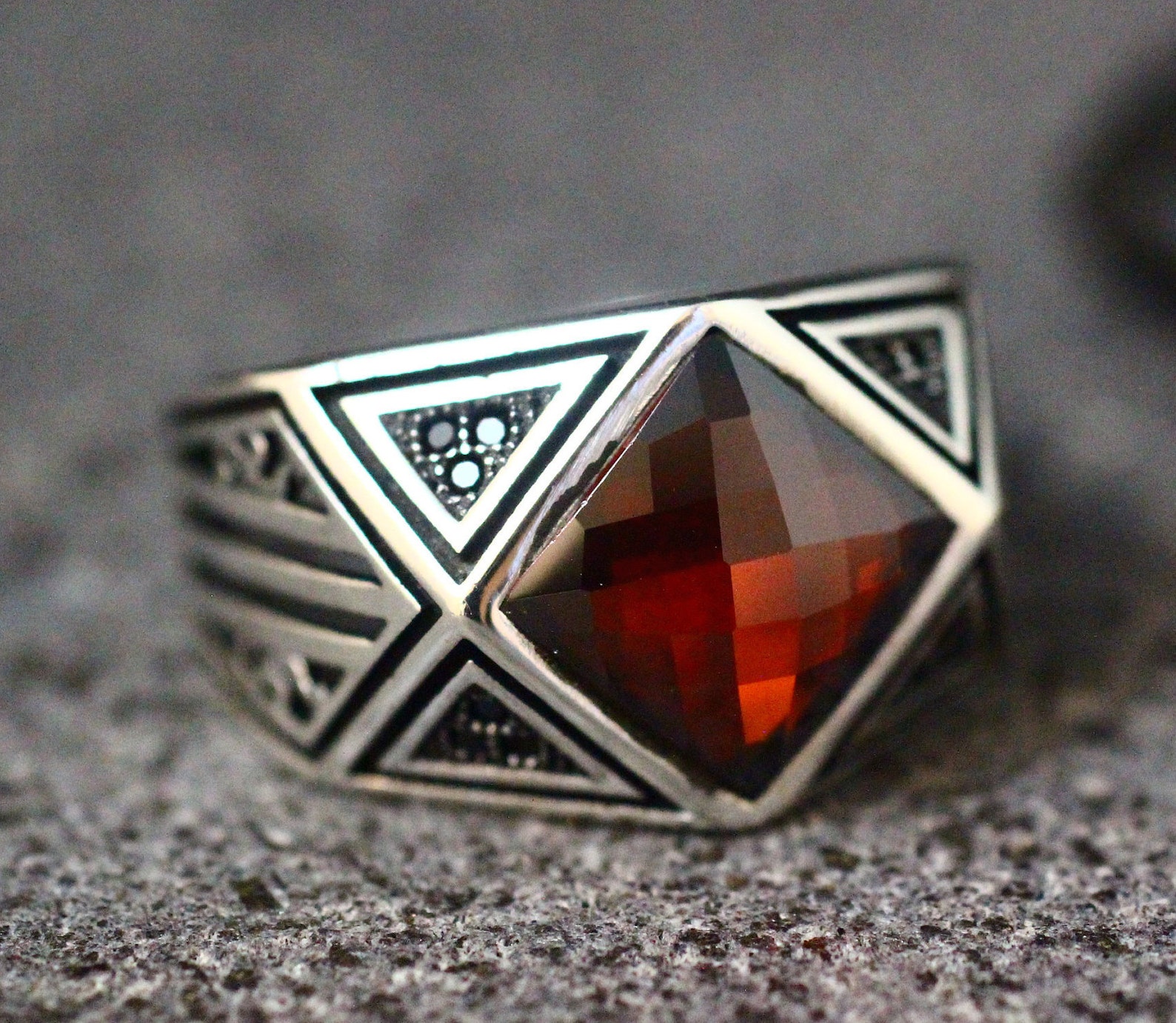 Sterling Silver 925 Men's Ring Ruby Men Ring Silver - Etsy