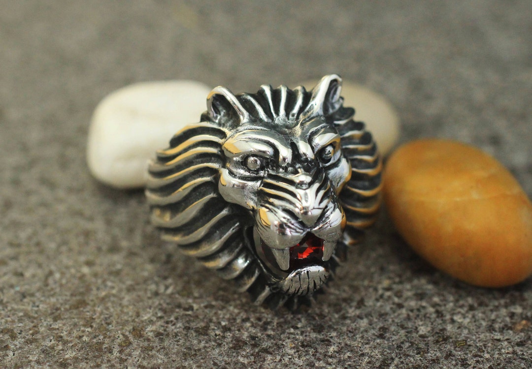 Mens Silver King Ring, Sterling Silver 925 Mens Handmade Ring, Gift for ...