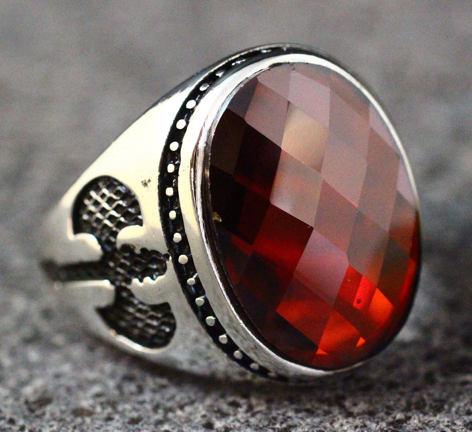 Sterling Silver 925 Mens Ring Ruby Men Ring Silver - Etsy