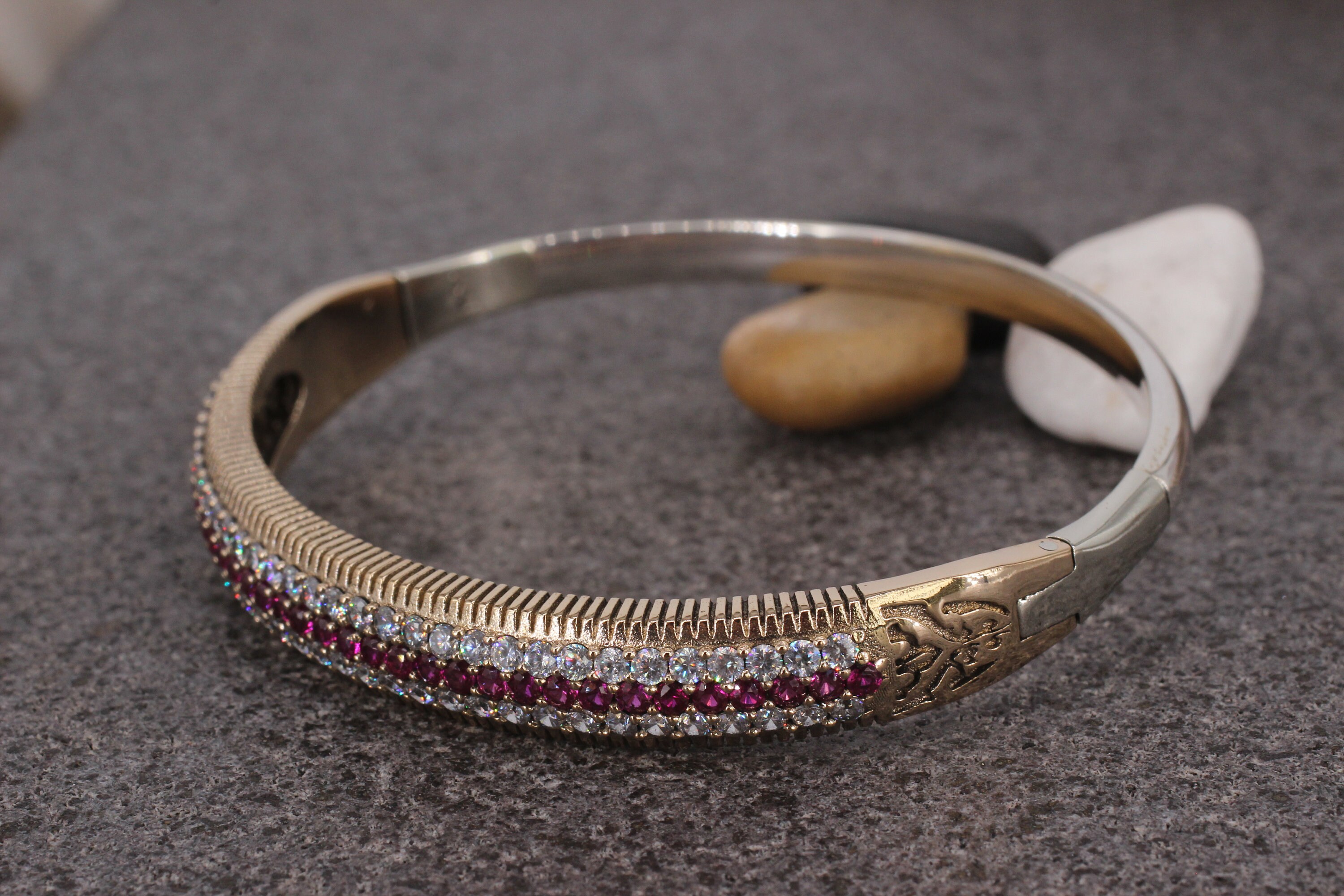 925 Sterling Silver Ruby Bracelet Turkish Handmade Bracelet - Etsy