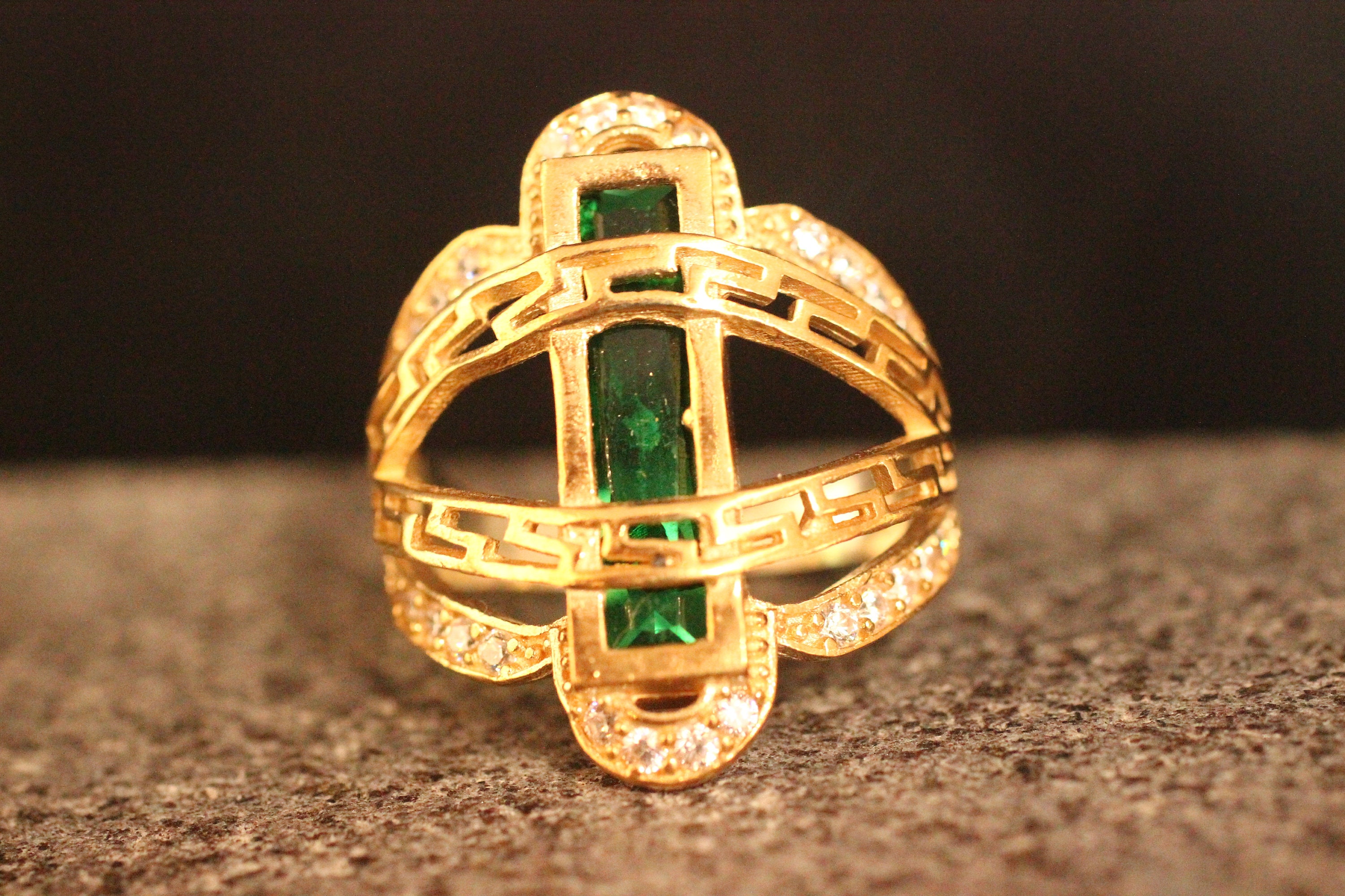 Sterling Silver 925 Emerald Handmade Ring Ottoman Style Ring - Etsy