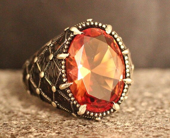 Sterling Silver 925 Handmade Alexandrite Men's Ring | Etsy