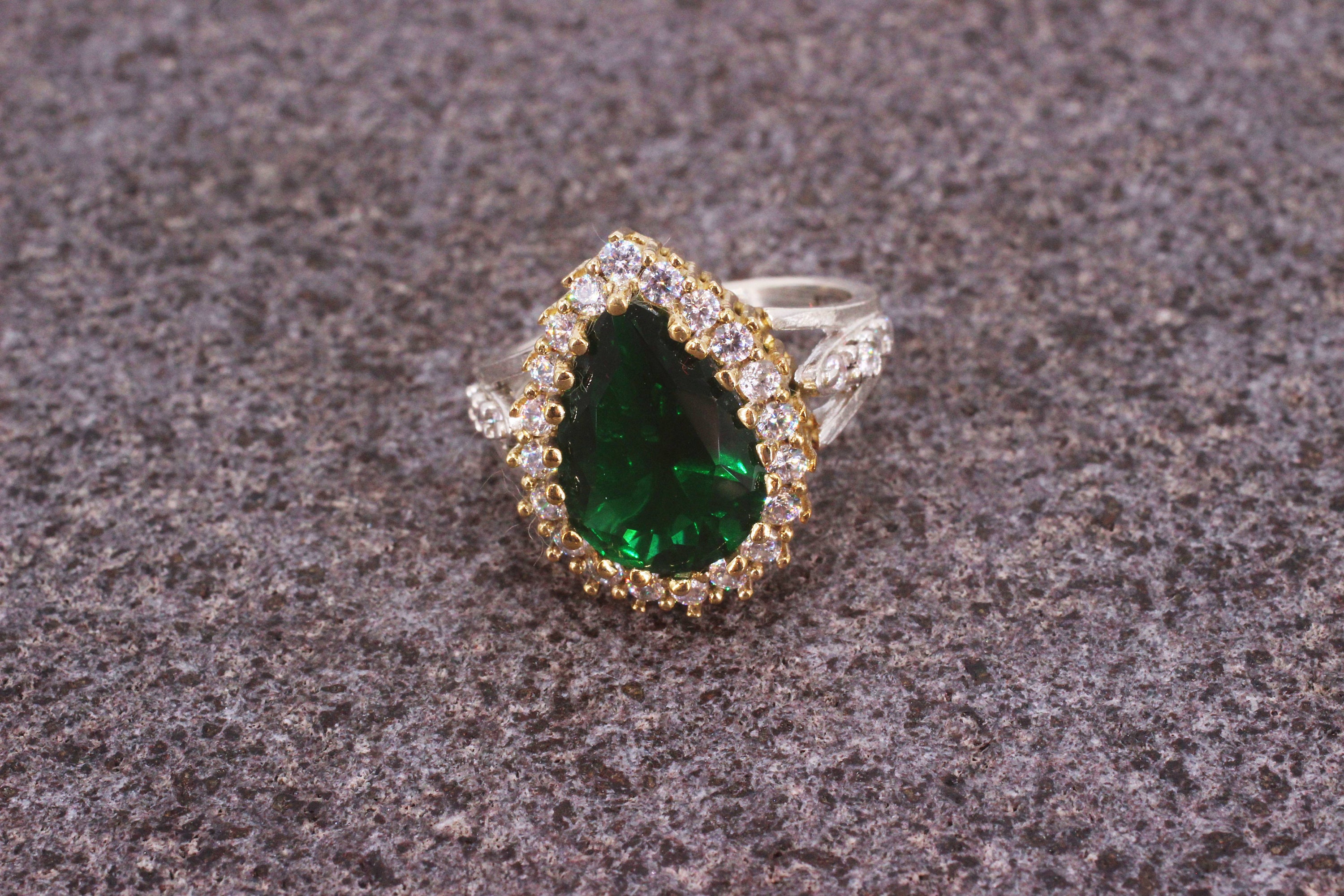 Sterling Silver 925 Emerald Handmade Ring Ottoman Style Ring - Etsy