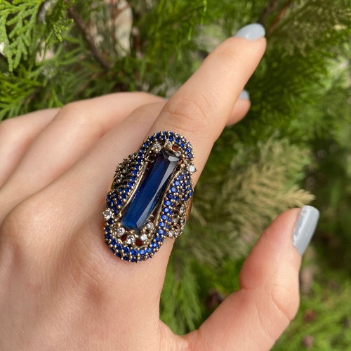 Turkish Handmade Quartz Ring Ottoman Style Ring Silver 925 - Etsy