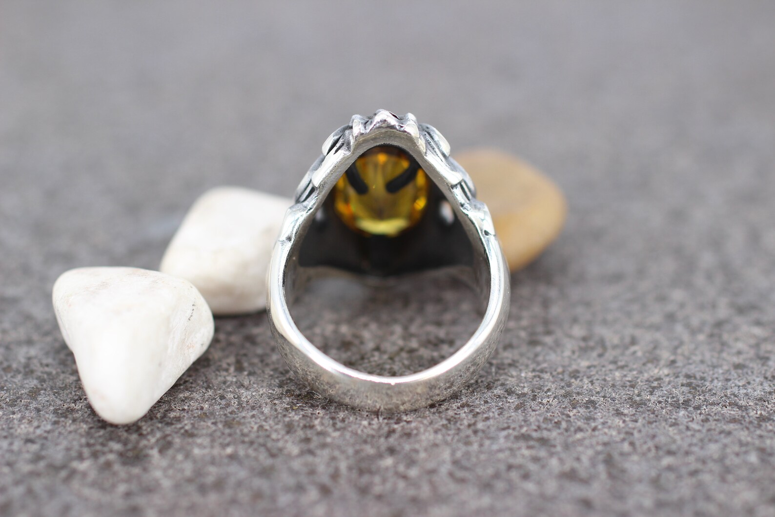 Quartz Men's Ring 925 Sterling Silver Gift for Him - Etsy