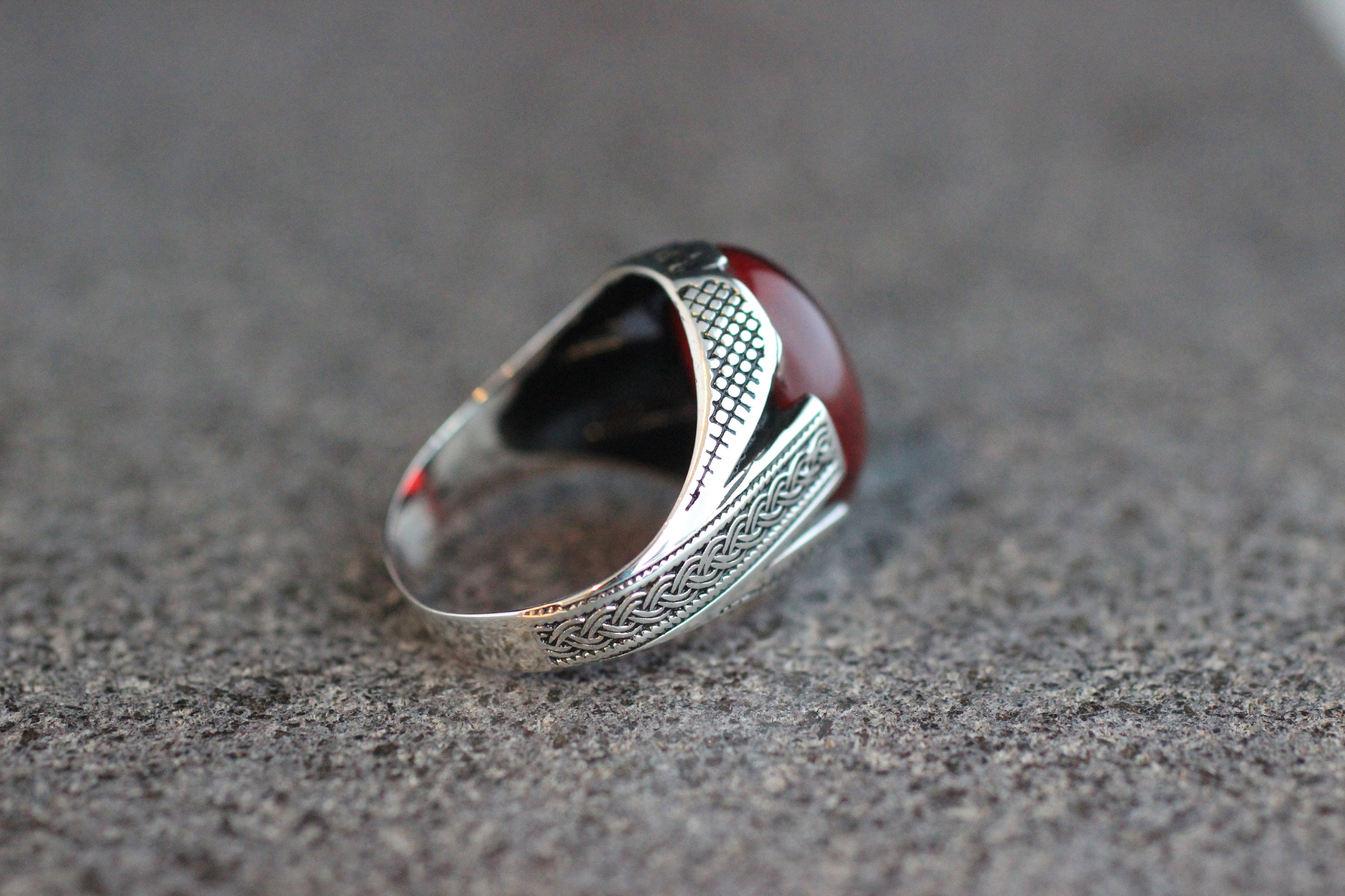 Mens Handmade Ruby Ring Ruby Mens Ring Silver Mens Ottoman | Etsy