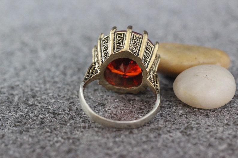 Ruby Ring Sterling Silver 925 Ruby Handmade Ring Ottoman - Etsy