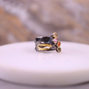 Unique Design Quartz Silver Ring , Silver 925 Handmade Ring , Womens ...