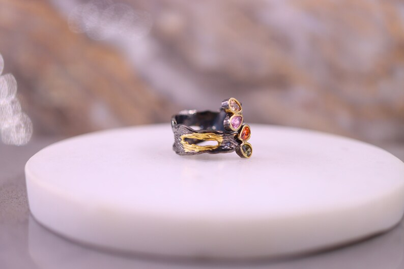 Unique Design Quartz Silver Ring , Silver 925 Handmade Ring , Womens ...