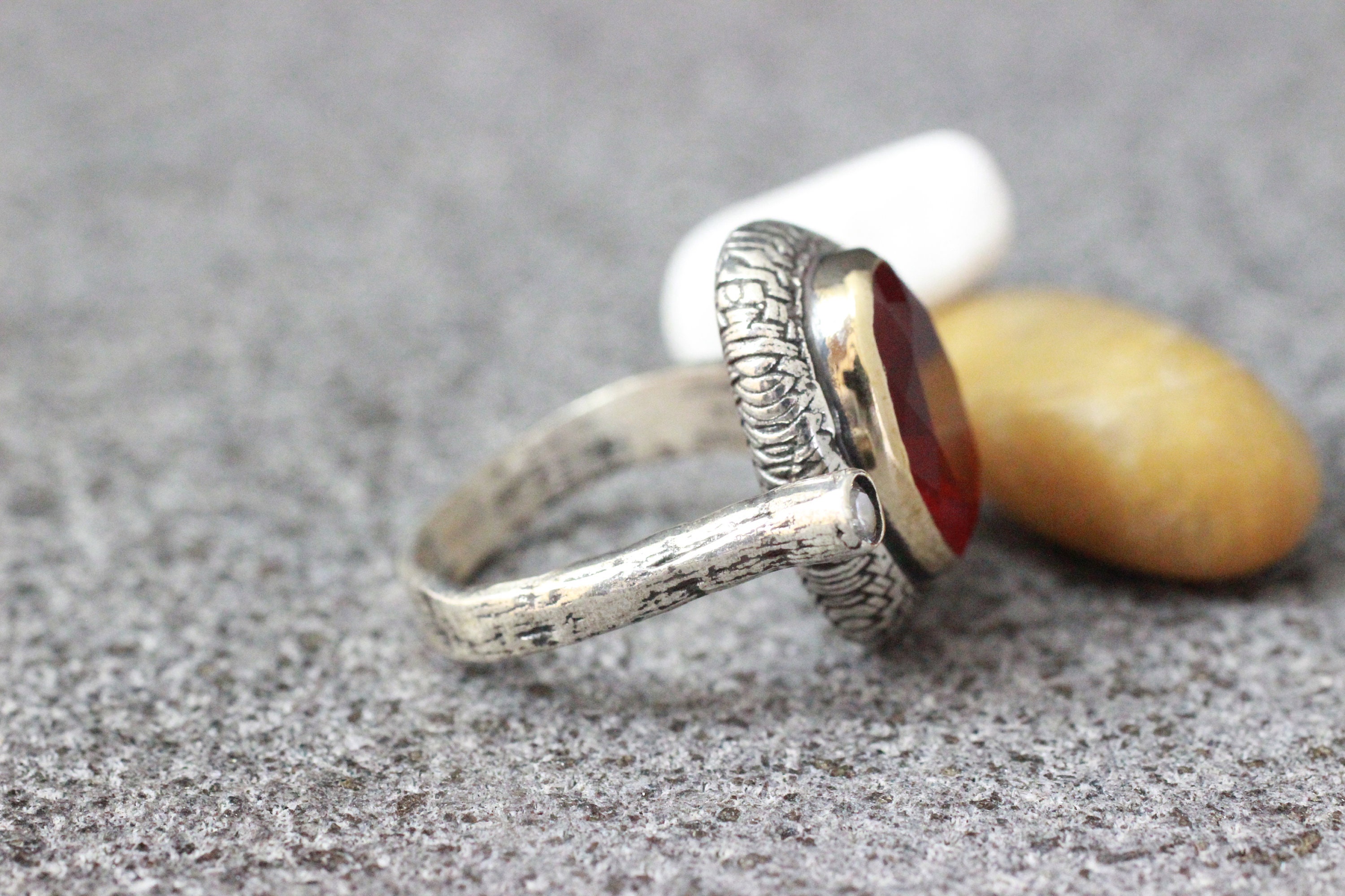 Ruby Ring July Birthstone Ring Sterling Silver 925 Ruby | Etsy