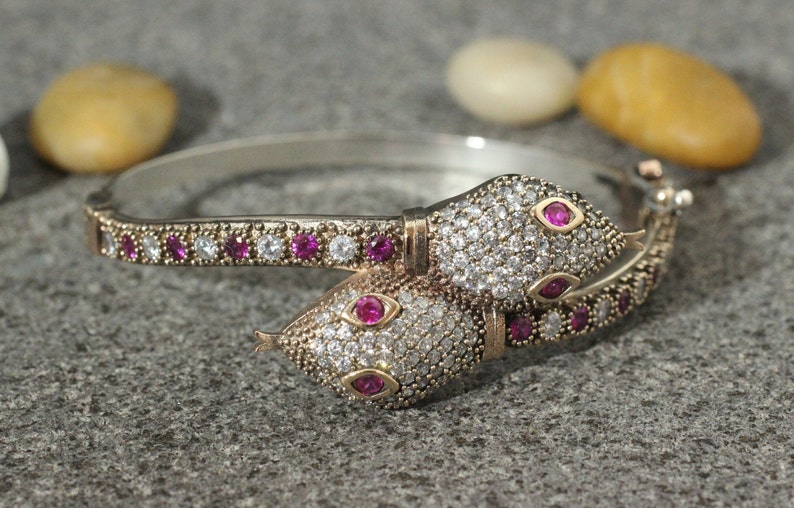 925 Sterling Silver Ruby Bracelet Turkish Handmade Bracelet | Etsy