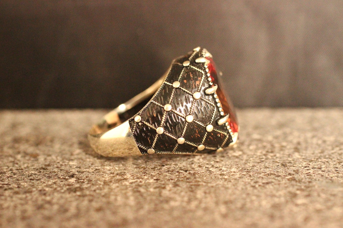 Sterling Silver 925 Handmade Alexandrite Men's Ring | Etsy