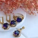 Sapphire Handmade Set,womens Sapphire Set, Sapphire Flower Set, Mothers ...
