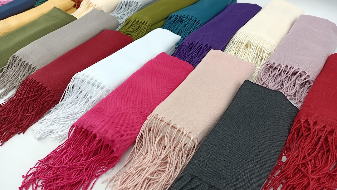 Bridesmaid Gift Scarf, Bridal Shower Shawl, Scarf as a Favor, Pashmina ...