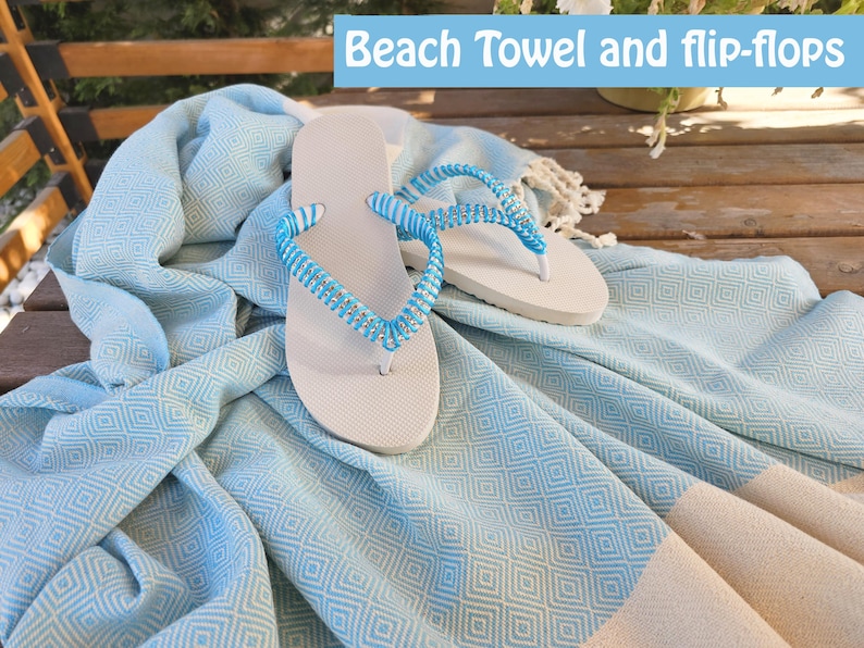 Personalized Flip-flops, Turkish Beach Towel, Pool Party Favors ...