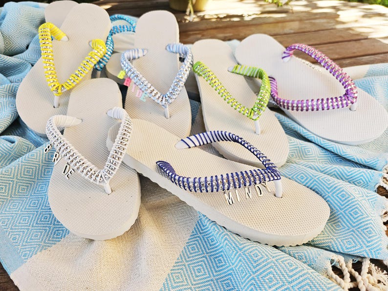 Personalized Flip-flops, Turkish Beach Towel, Pool Party Favors ...