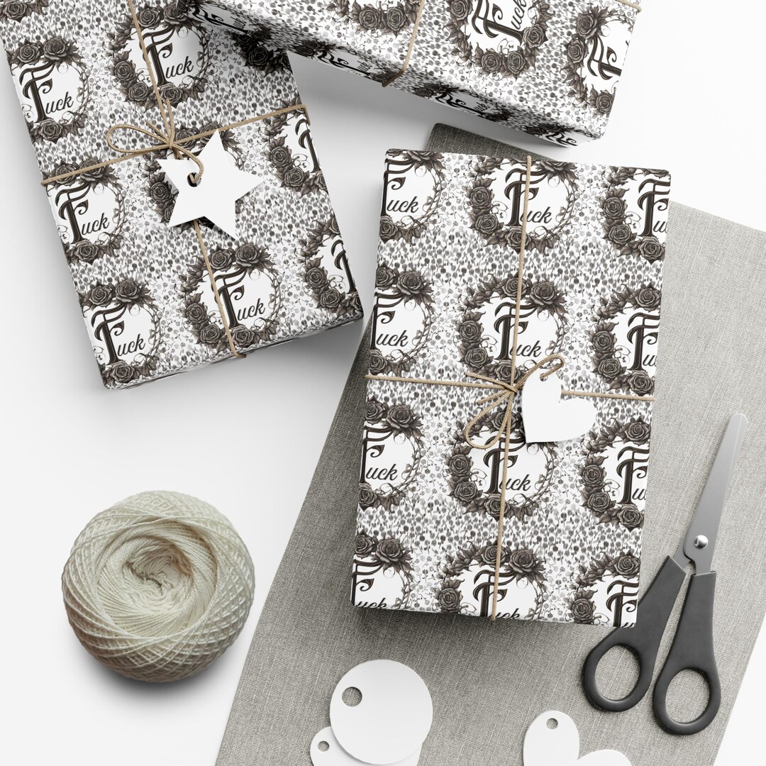 F Word Wrapping Paper A Bold Statement for Bold Gifting - Etsy