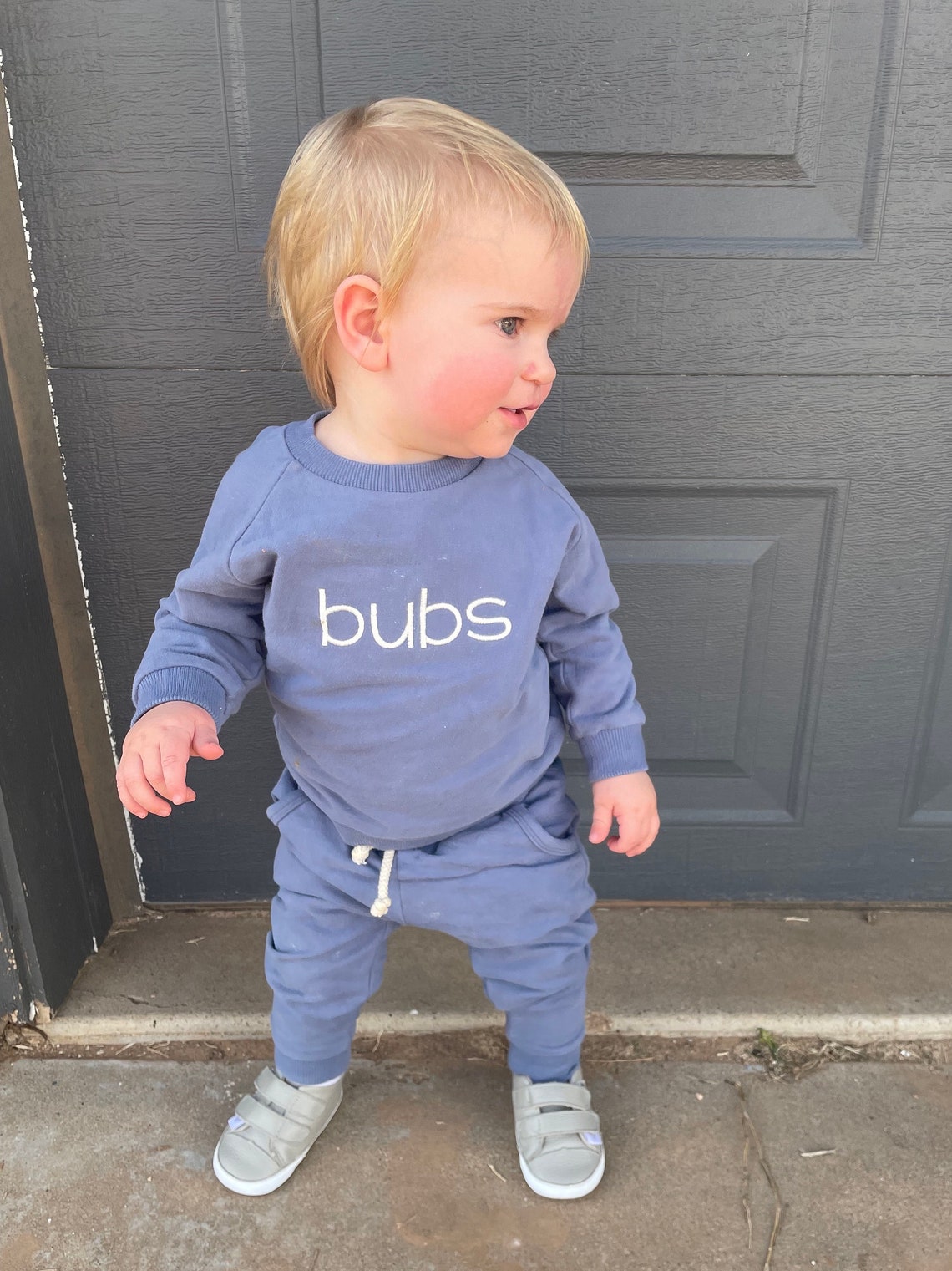 Custom Embroidered Baby Jogger Set, Organic French Terry - Etsy