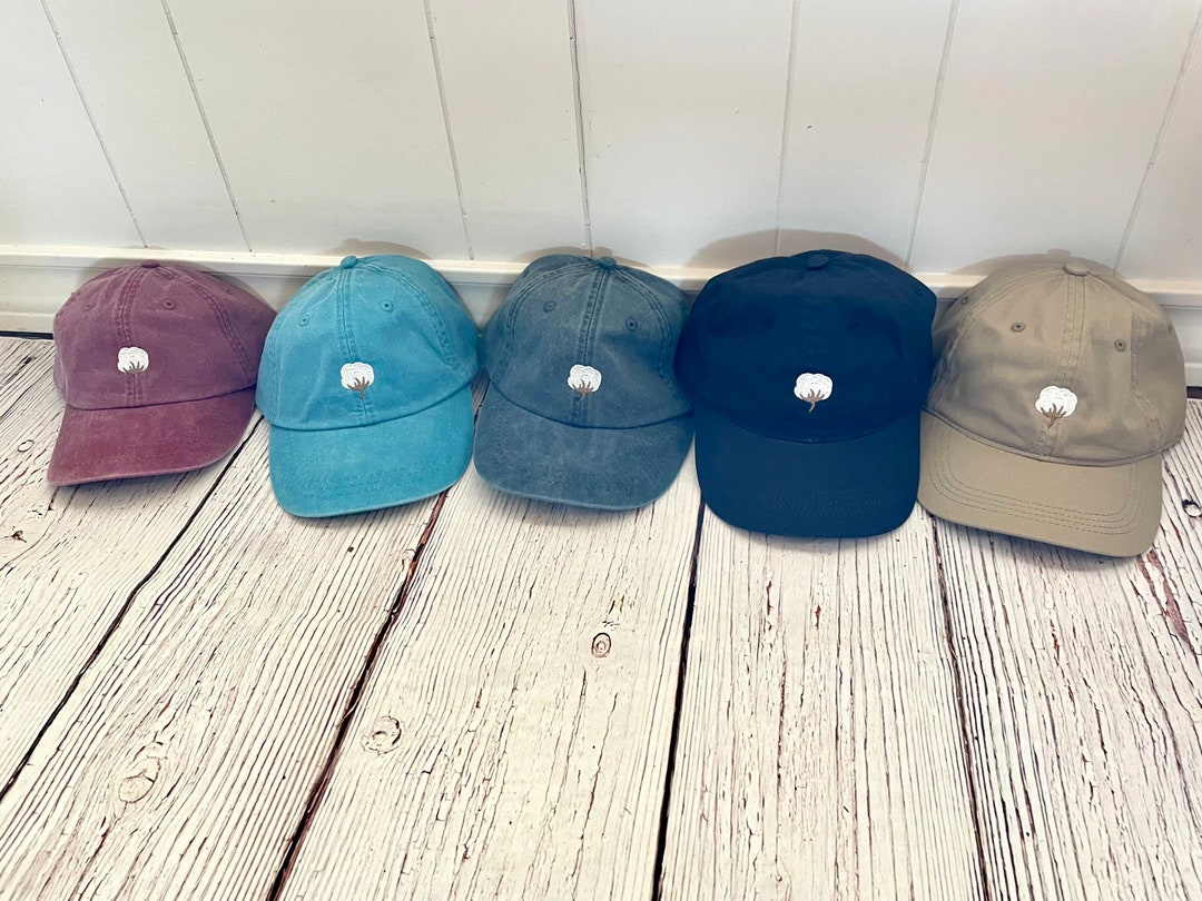 Embroidered Cotton Boll Caps, Cotton Cap, Cotton Baseball Cap, Cotton ...