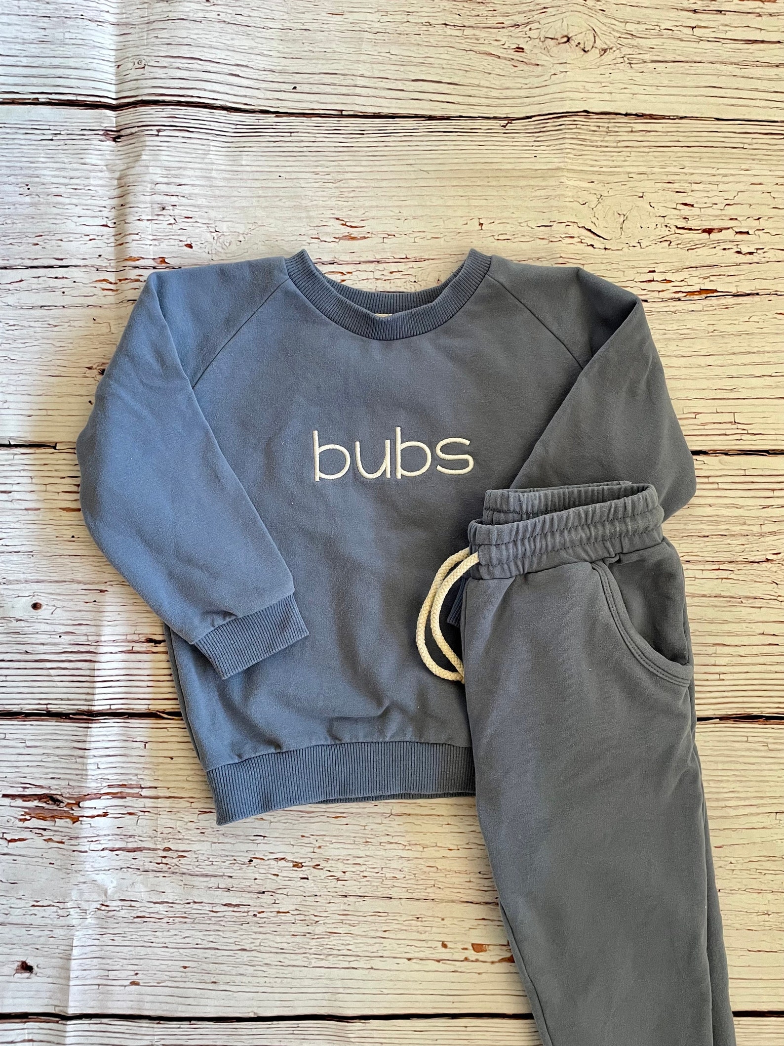 Custom Embroidered Baby Jogger Set, Organic French Terry - Etsy