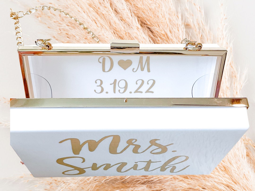 Custom Mrs. "last Name" Crossbody Acrylic Purse - Custom Bridal Bag ...