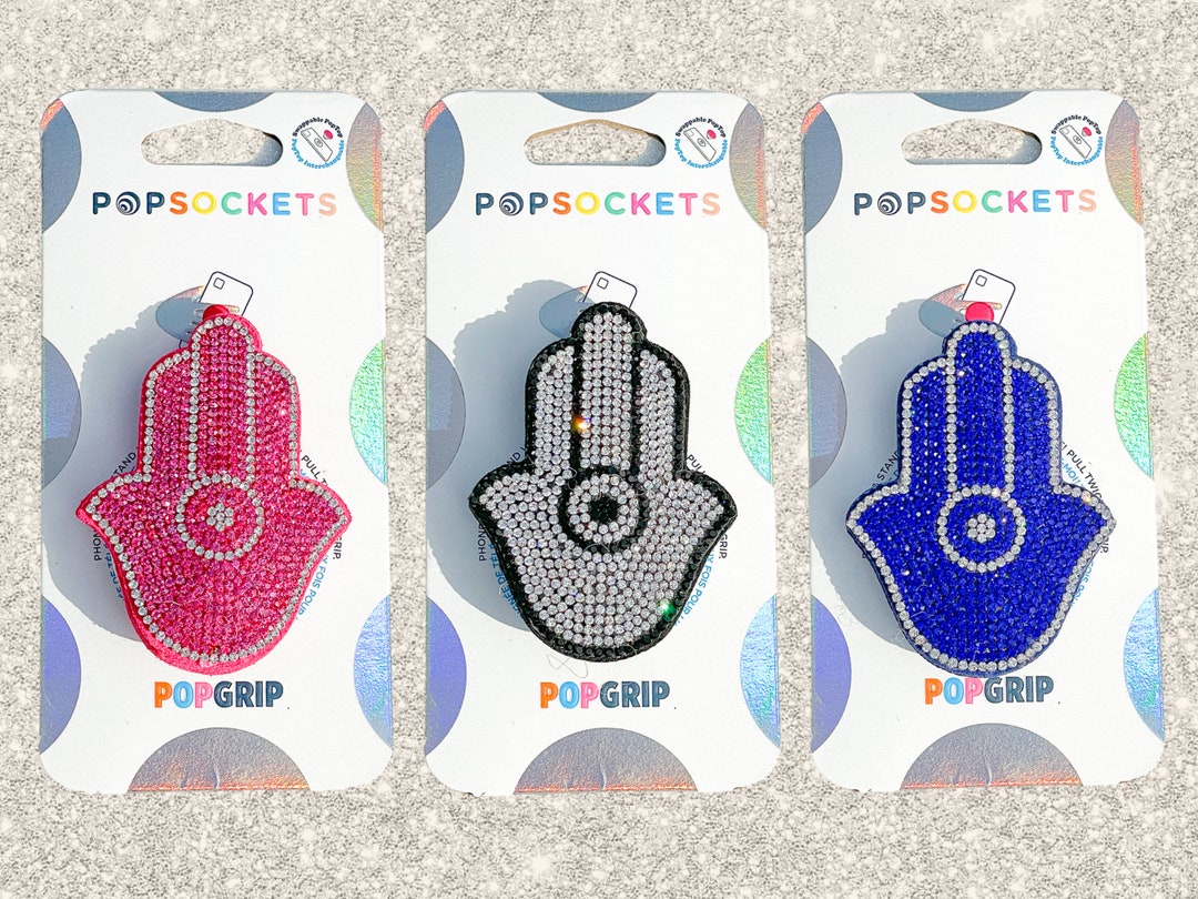 Rhinestone Hamsa Popsocket - Pink Hamsa / Silver Hamsa / Blue Hamsa ...