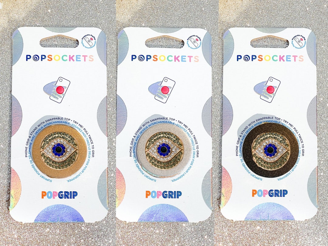 Green and Blue Rhinestone Evil Eye Popsocket - Bling Popsocket ...