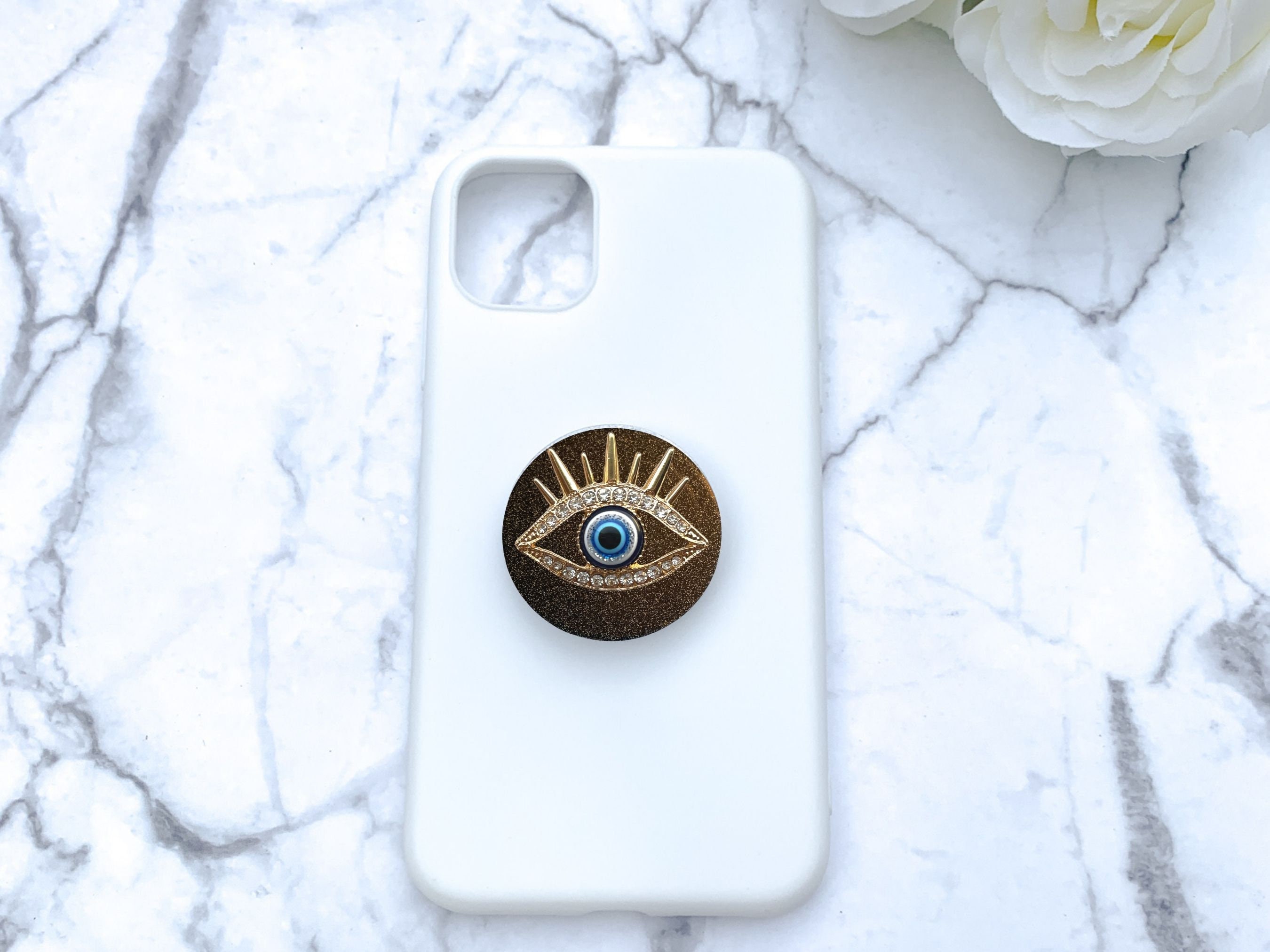 Rhinestone Spikes Evil Eye Popsocket Rhinestone Popsocket / - Etsy