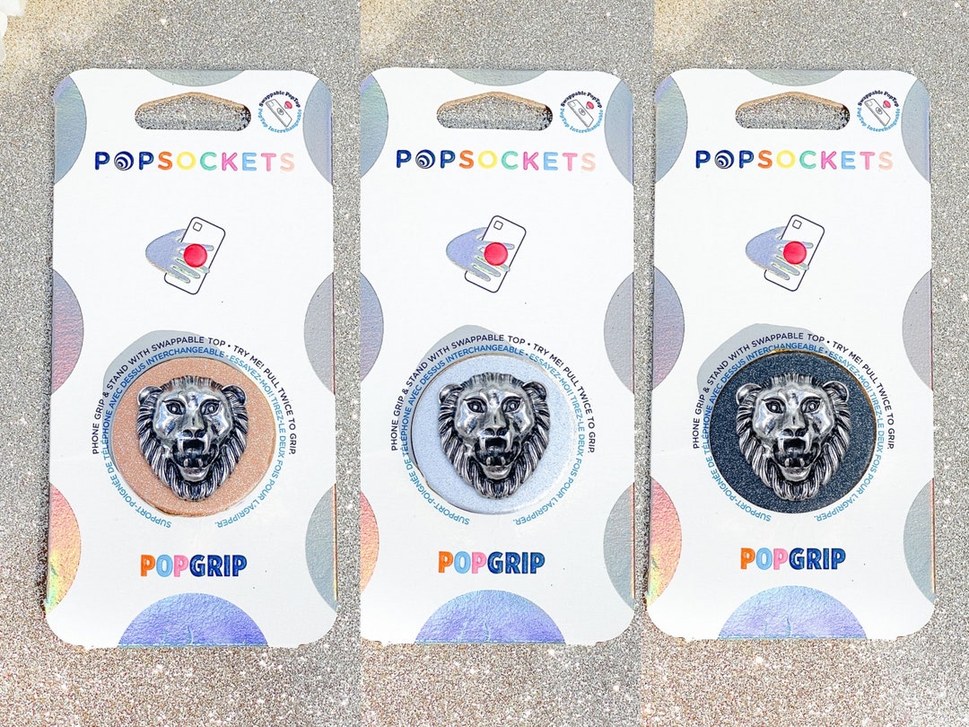 Silver Metal Lion Popsocket Lion Phone Grip / Lion Popgrip / Safari ...