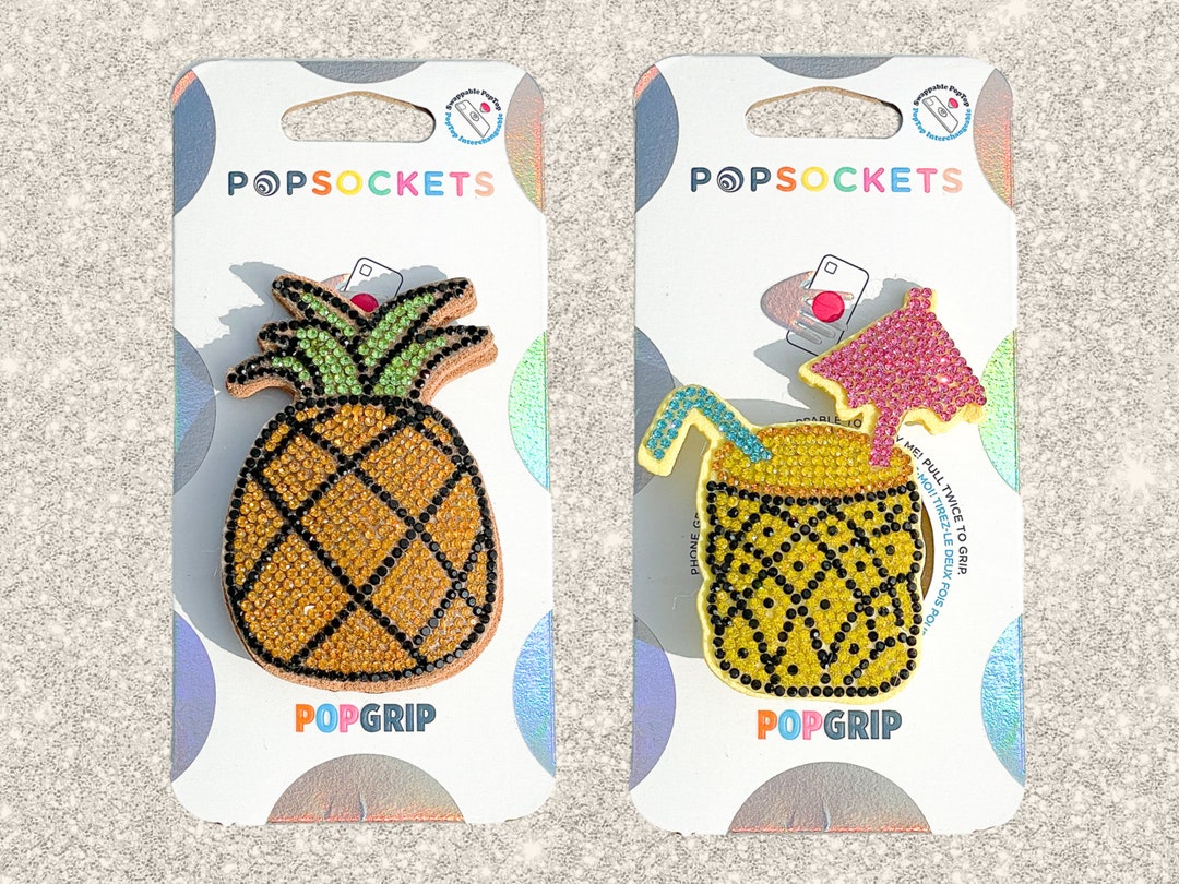 Rhinestone Pineapple Popsocket - Rhinestone Pineapple / Bling Pineapple / Drink Popgrip ...