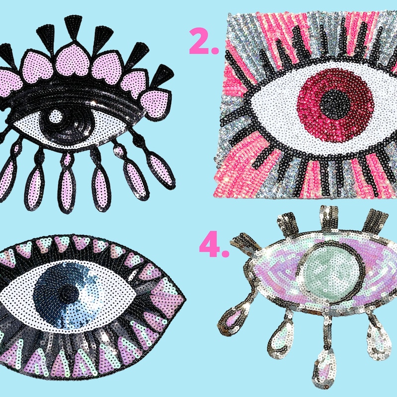 Sequin Patch Evil Eye - Etsy