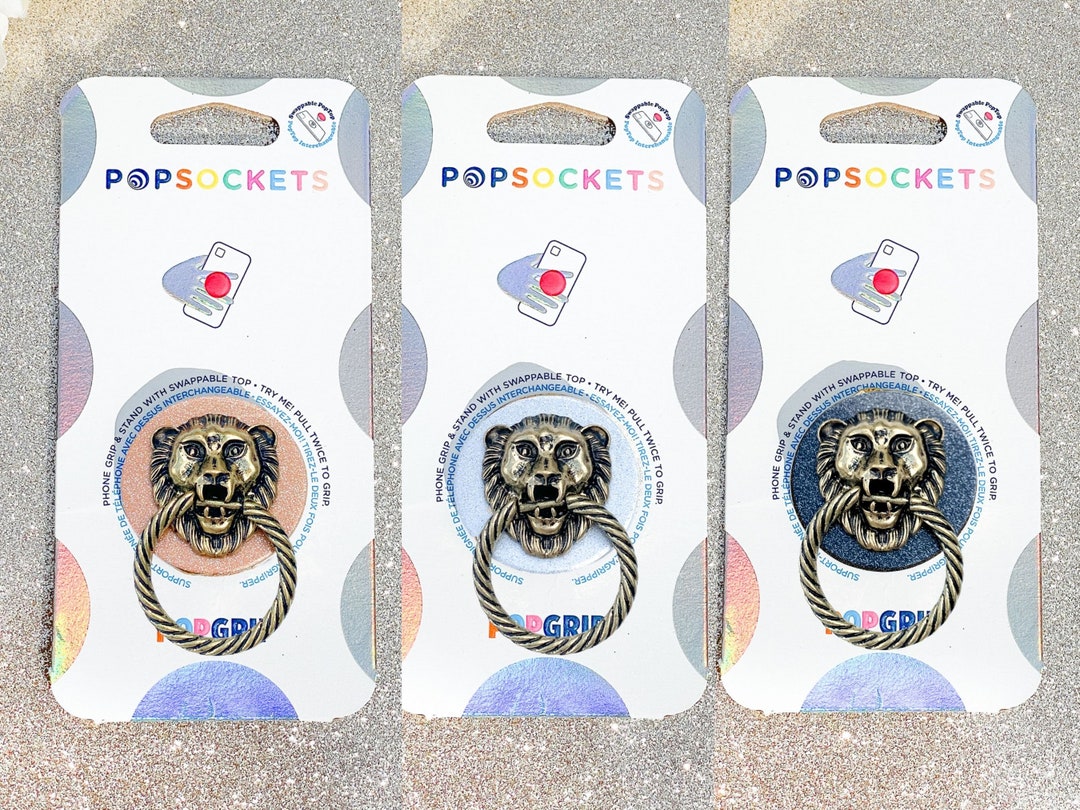 Gold Metal Lion Knocker Popsocket - Lion Popsocket / Lion Popgrip ...