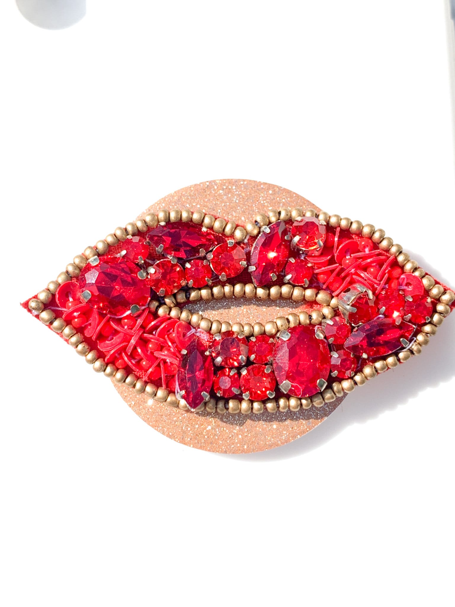 Beaded and Rhinestone Red Lips Popsocket Lips Popsocket / - Etsy