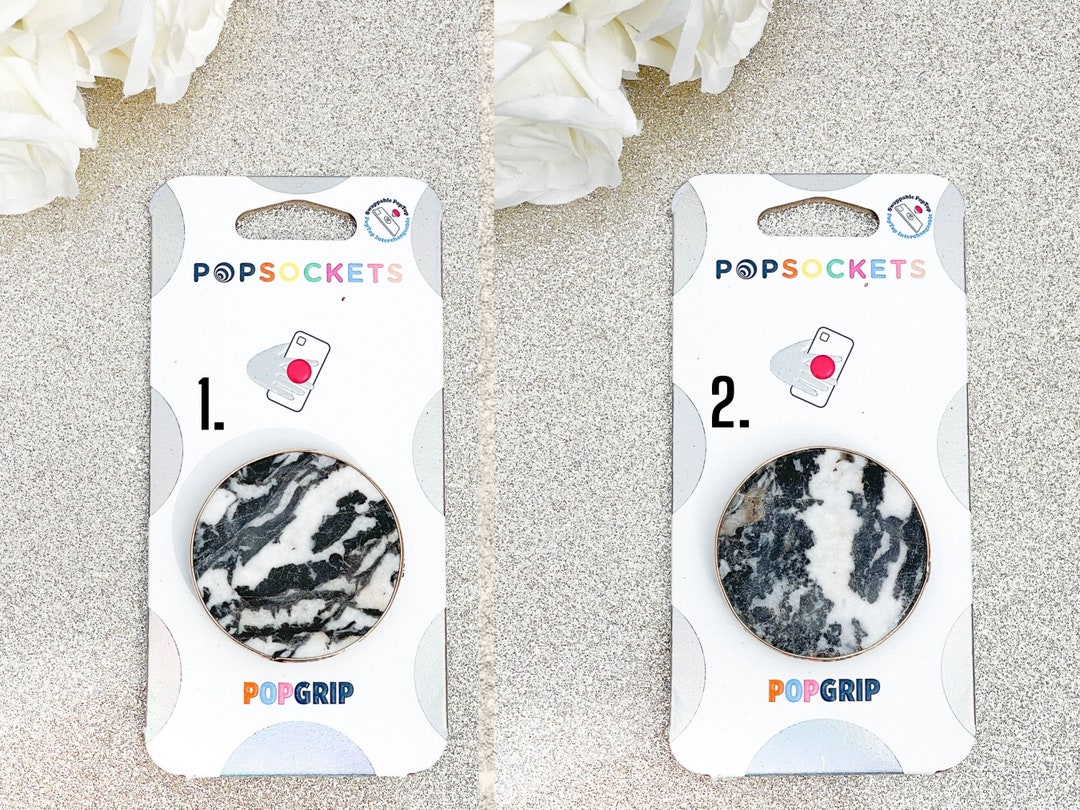 Schwarz und Weiß Zebra Popsocket - Zebra Popsocket / Edelstein ...