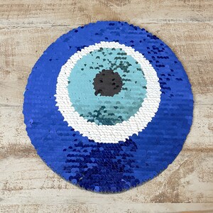 Sequin Evil Eye Patch - Blue Evil Eye Patch / Gold Evil Eye Patch ...
