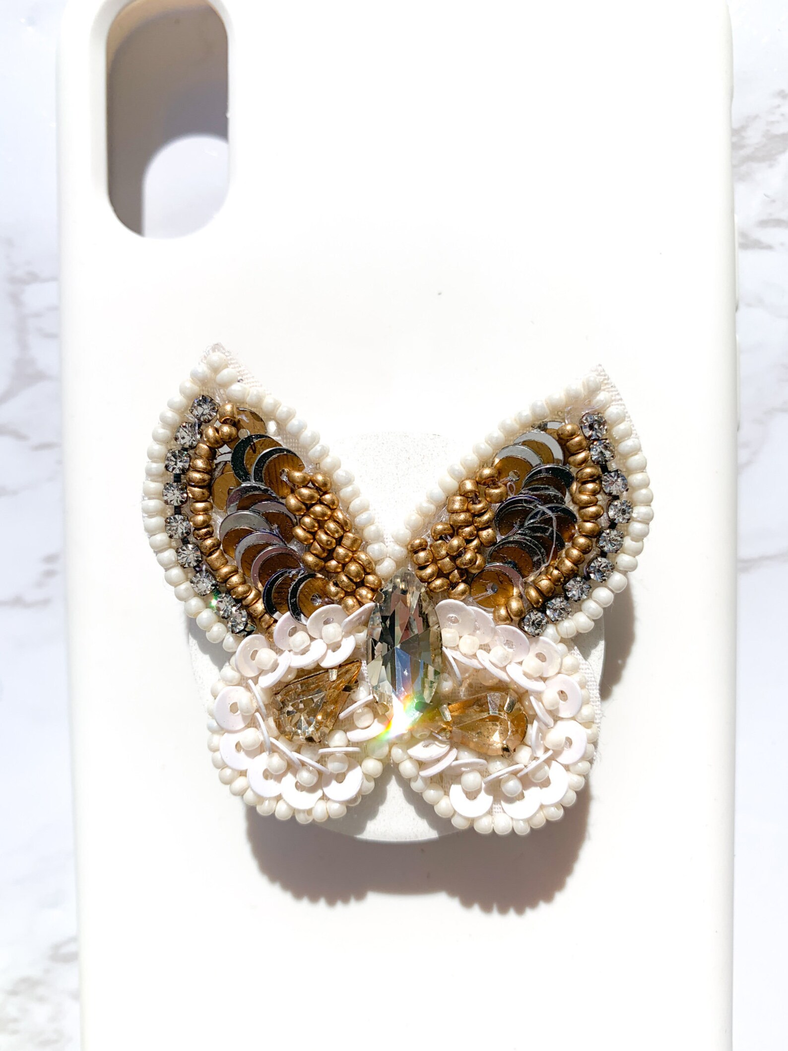 Beaded and Rhinestone Butterfly Popsocket Beaded Popsocket / | Etsy
