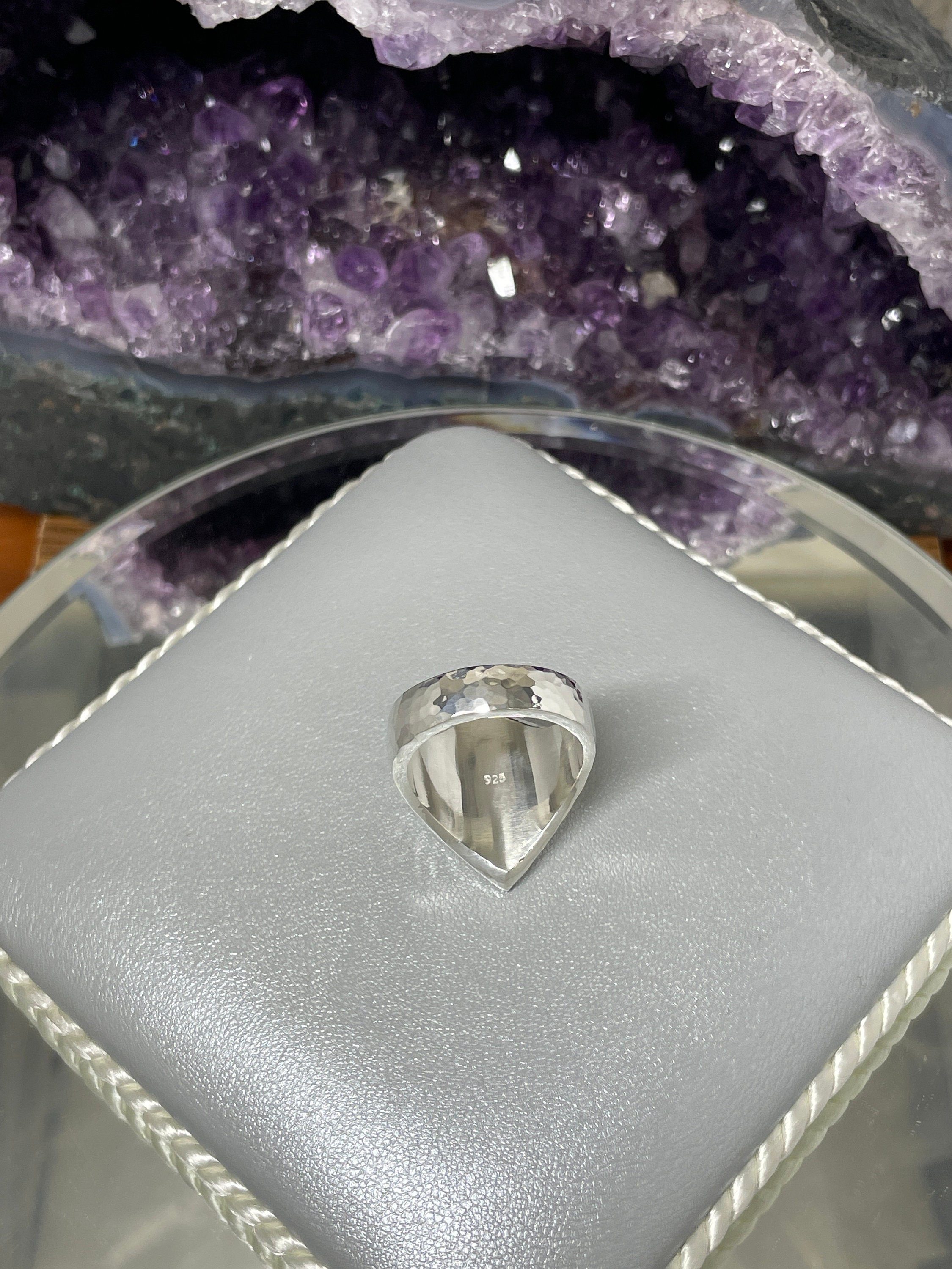 Custom Hammered 1%'er Ring in Solid .925 Sterling Silver - Etsy