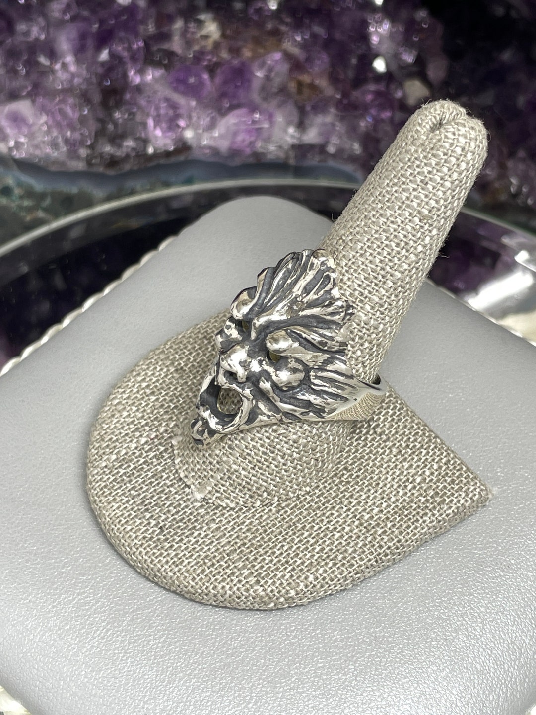 Inspired "the Greenman" Custom Made Vintage Style Ring in Solid .925 Sterling Silver - Etsy