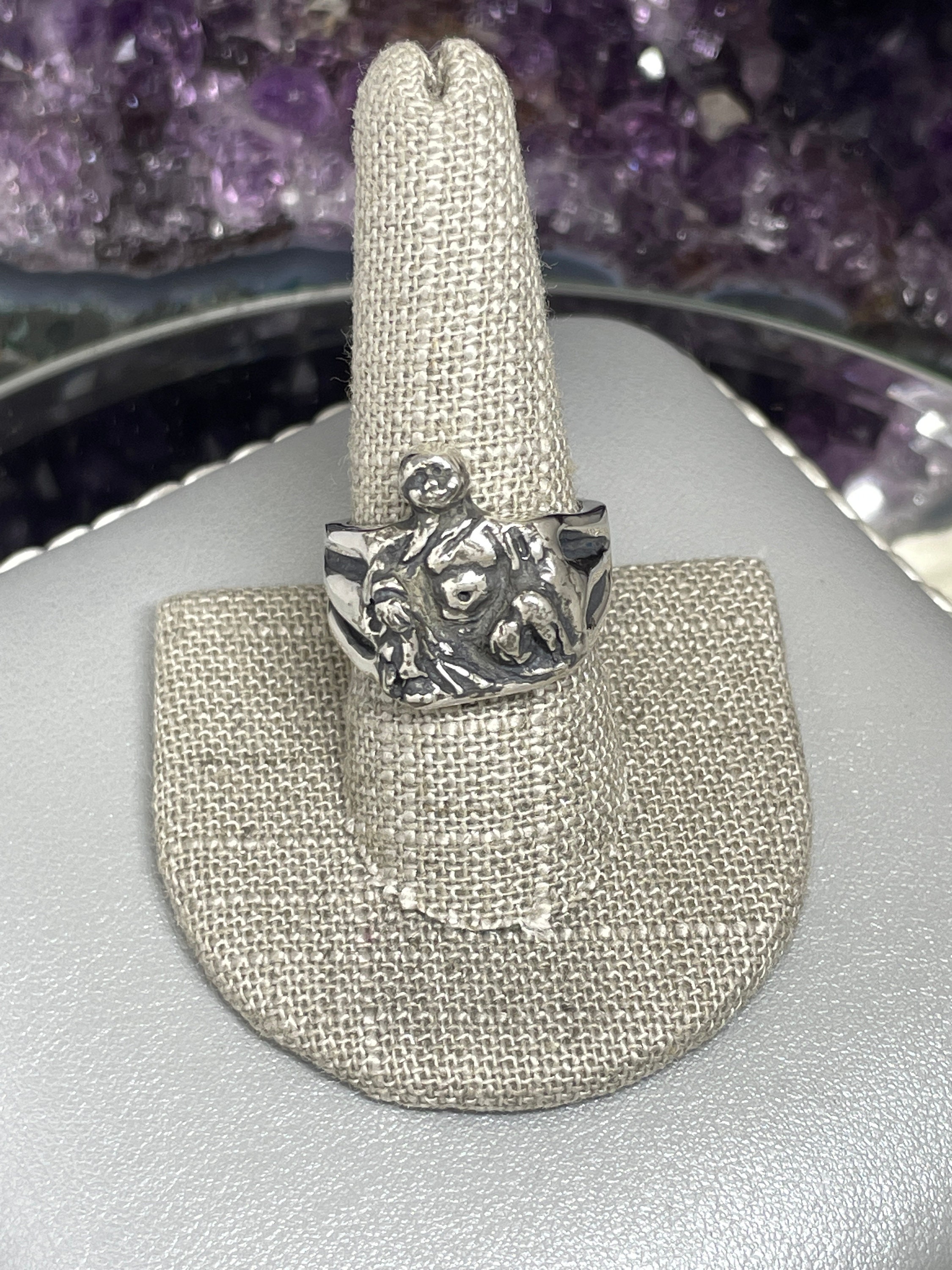 Custom Made buddha Good Luck Ring in Solid .925 - Etsy