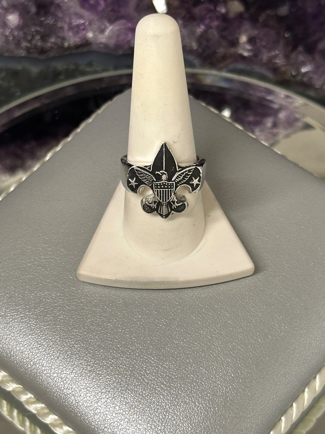Custom Eagle Scout Symbol Ring in Solid .925 Sterling Silver - Etsy