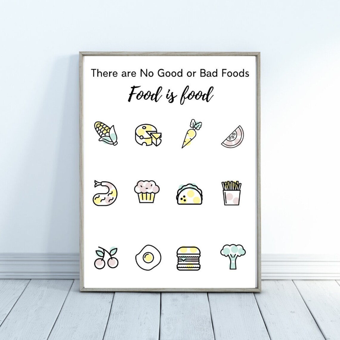 No good foods or bad foods print poster food freedom dietitian | Etsy