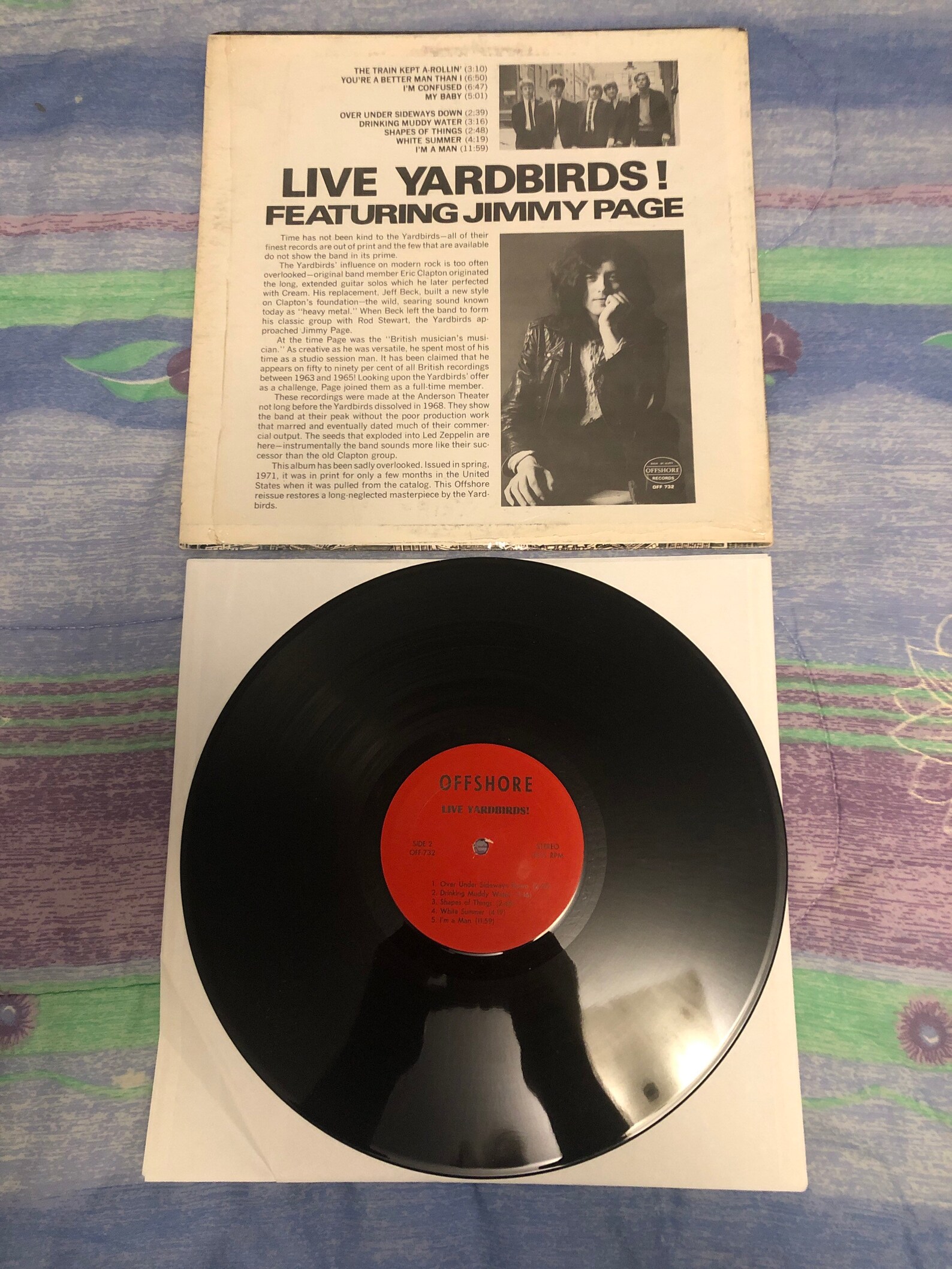 Live Yardbirds Featuring Jimmy Page, Orig Shrink Mostly Intact, Red ...